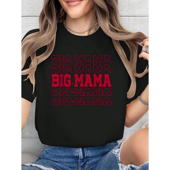 100% Cotton Cute Personalized Big-Mama Birthday Matching Family T-Shirt ...