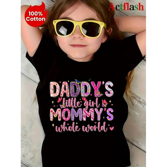 100% Cotton 'Daddy's Little Girl, Mommy's Whole World' Letter Print ...