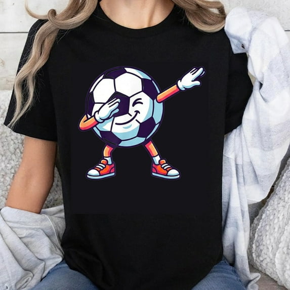 100% Cotton Dancing Soccer Ball Character T-Shirt - Walmart.com
