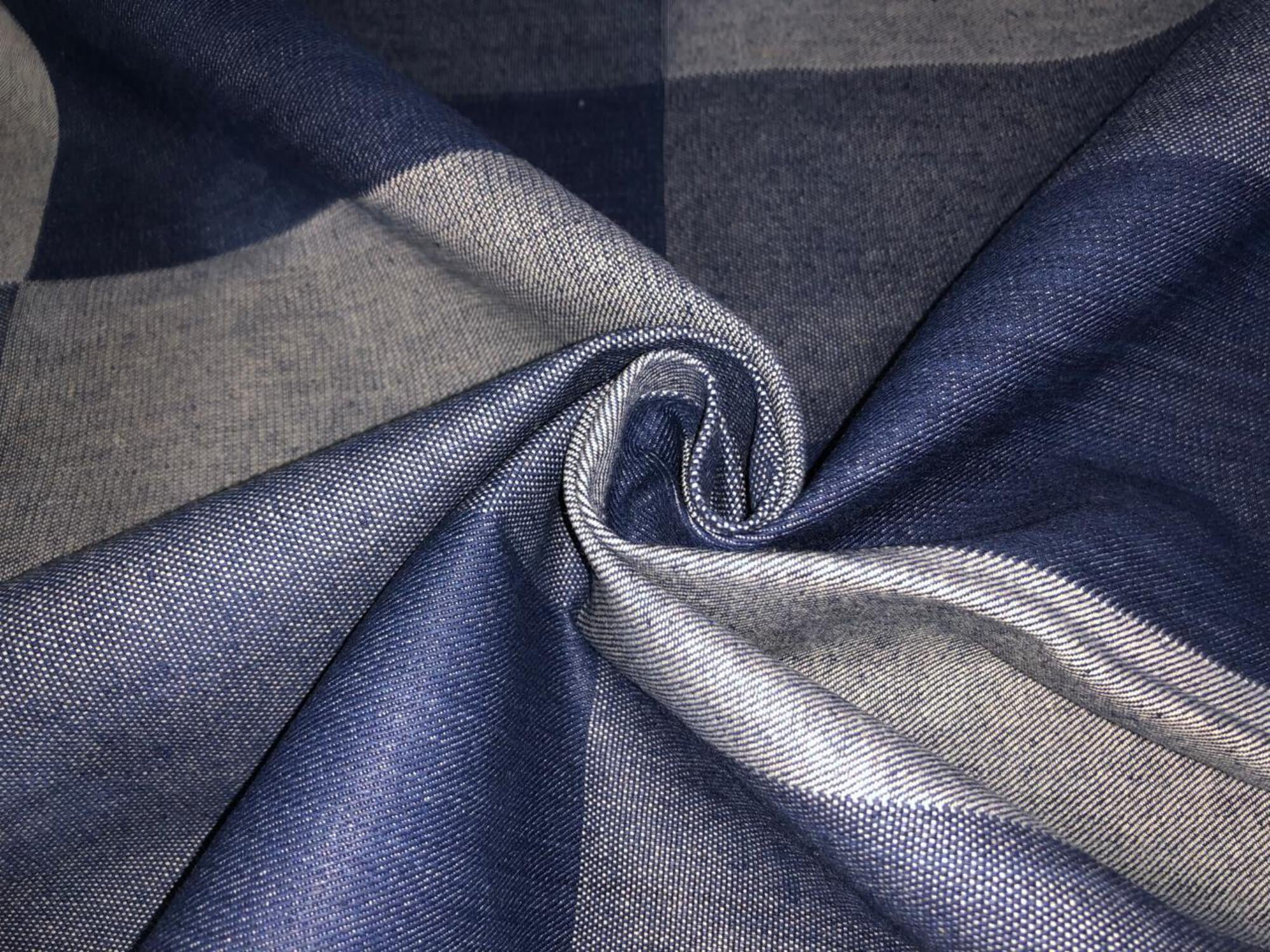 100% Cotton Denim Fabric 58" wide 4 color rectangle repeats [16120 ...