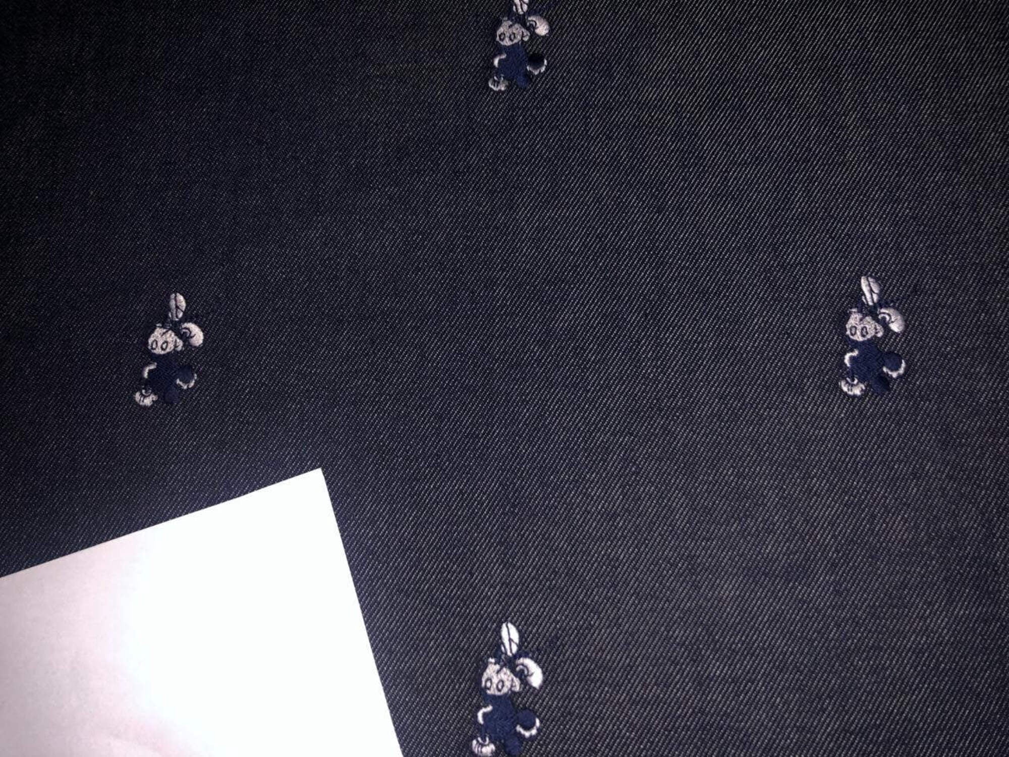 100% Cotton Denim Fabric 58" wide available in 2 styles DENIM BUNNY ...