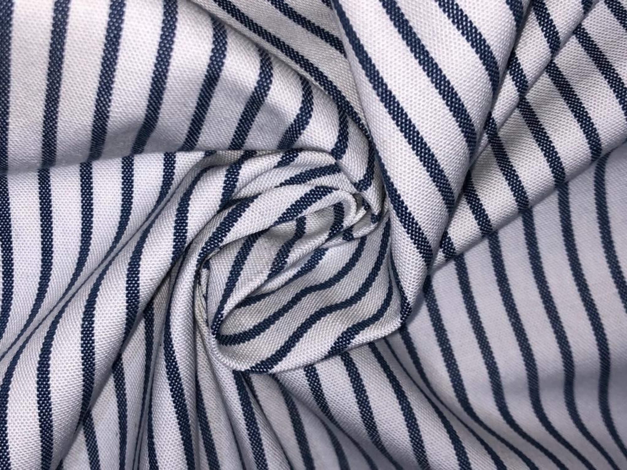 100% Cotton Denim Fabric 58" wide available in 4 different stripe ...