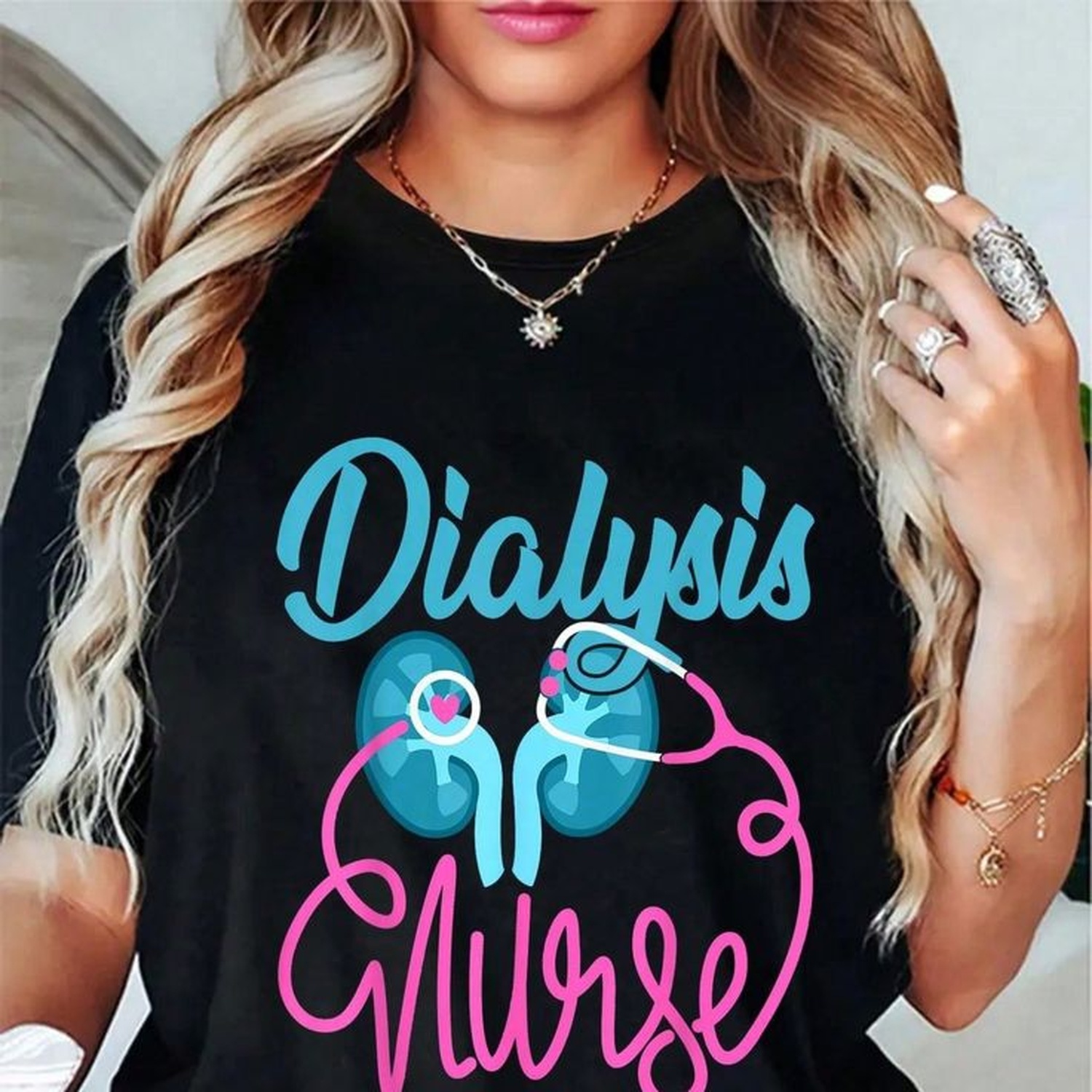 100% Cotton Dialis Nurse NepH1Rology Nursing Team Dialis Technician T ...