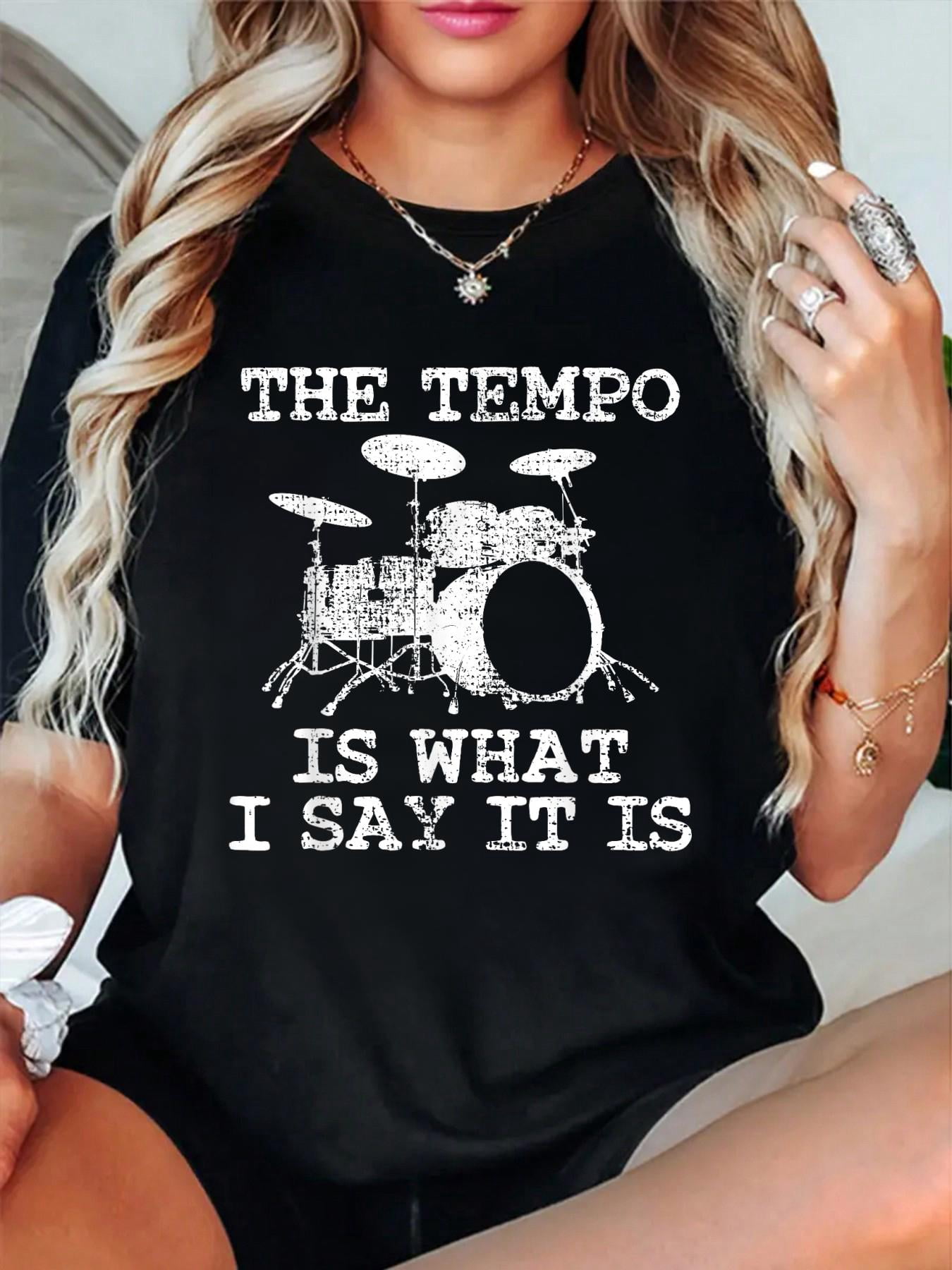 100% Cotton Drums Drumset Musician Drummer T-Shirt Women's Men's ...