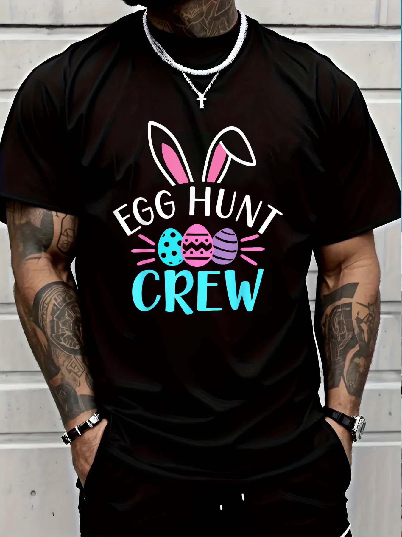 100% Cotton Egg Hunt Crew Shirt Hunting Season Funny Easter Day Egg ...