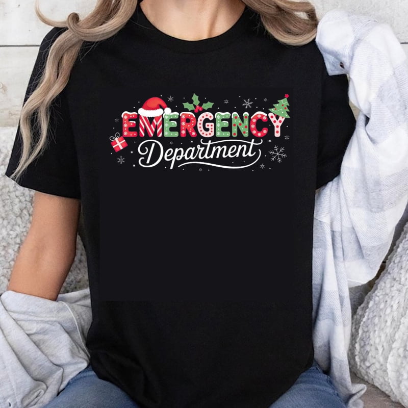 100% Cotton Emergency Department Christmas Design Pattern - Walmart.com