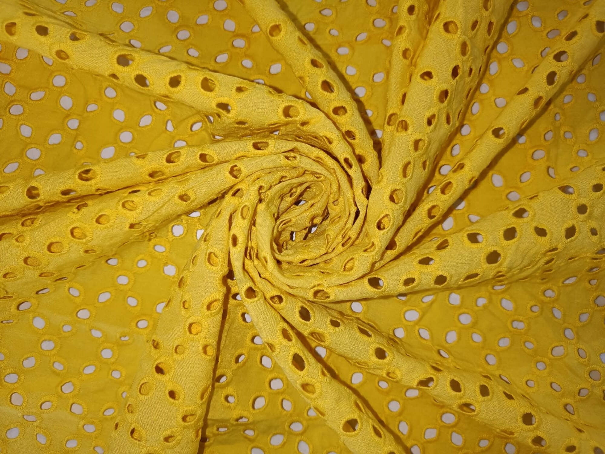 100 % Cotton Eyelet Embroidered Fabric 44" wide available in 3 colors ...