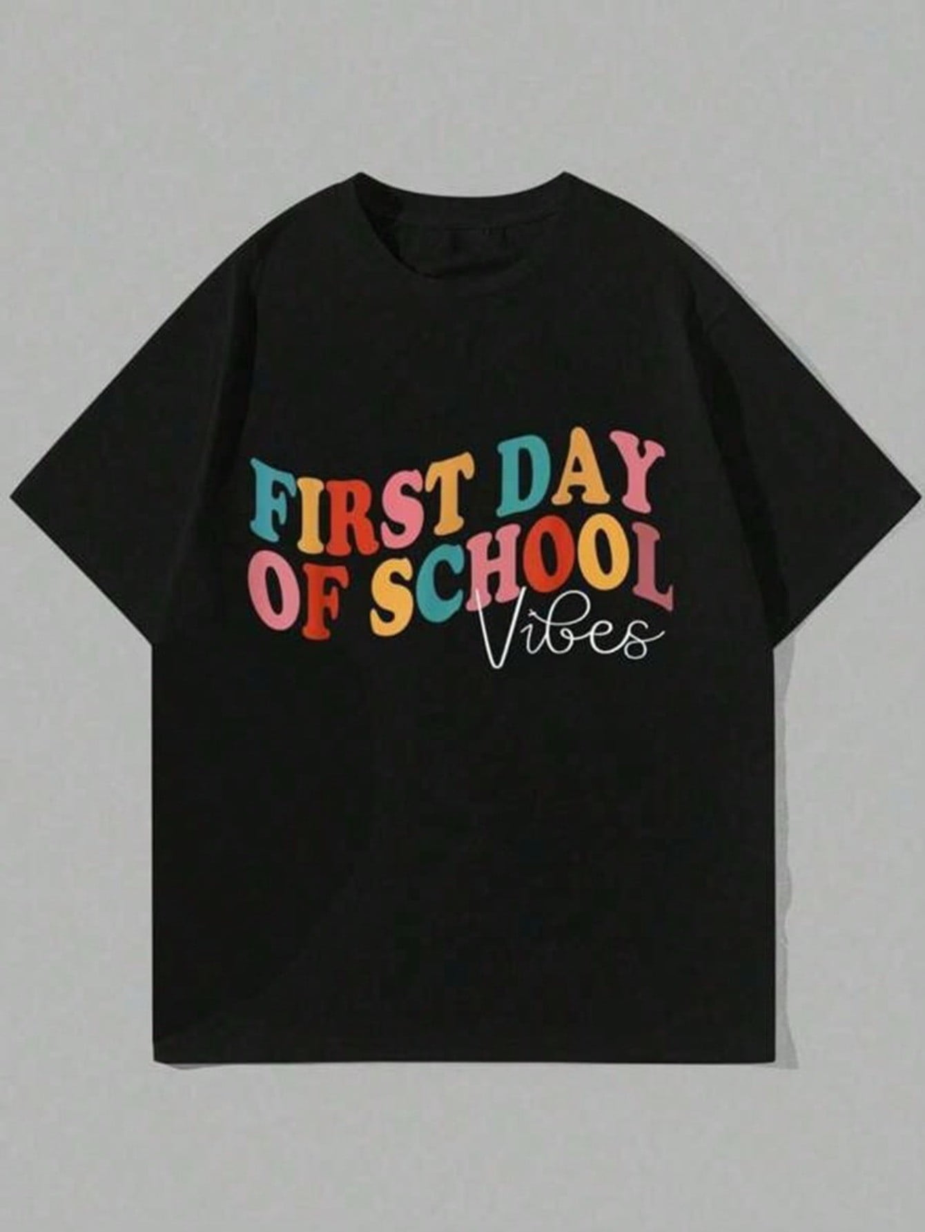100% Cotton FiRST DaY oF SCHooL ViBeS Back To School Teachers Student T ...