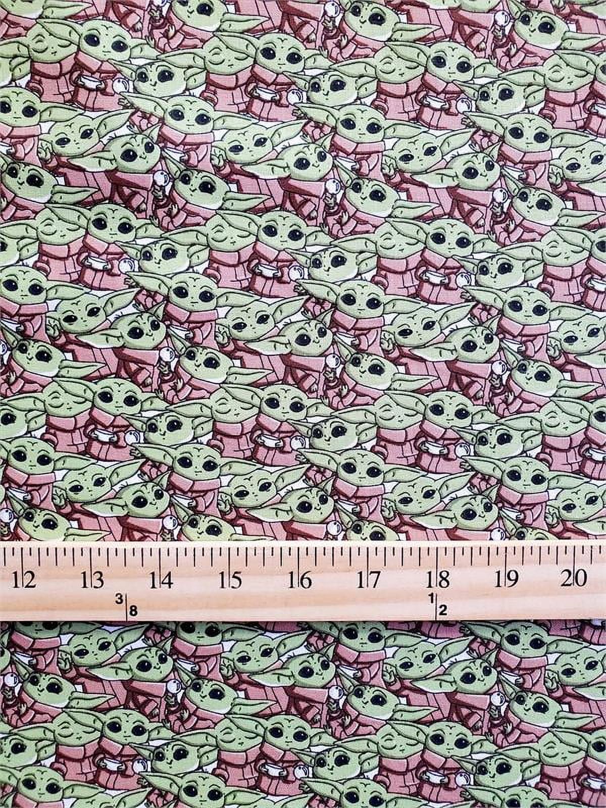 100% Cotton Fabric Disney's Baby Yoda pattern ALL OVER /45" Wide/Sold ...