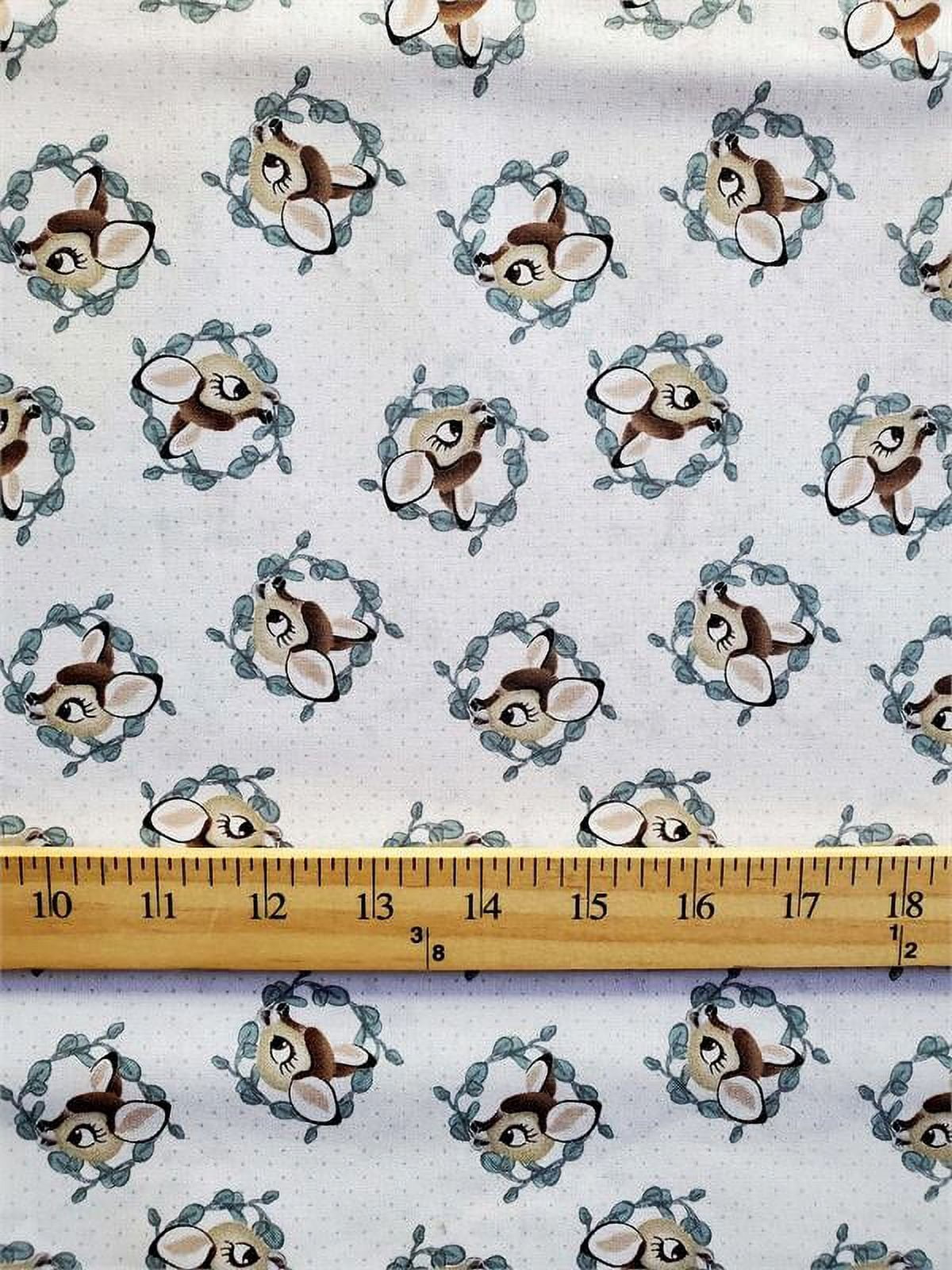 100% Cotton Fabric "Disney's Bambi, A look outside" Print /45" Wide/ By ...