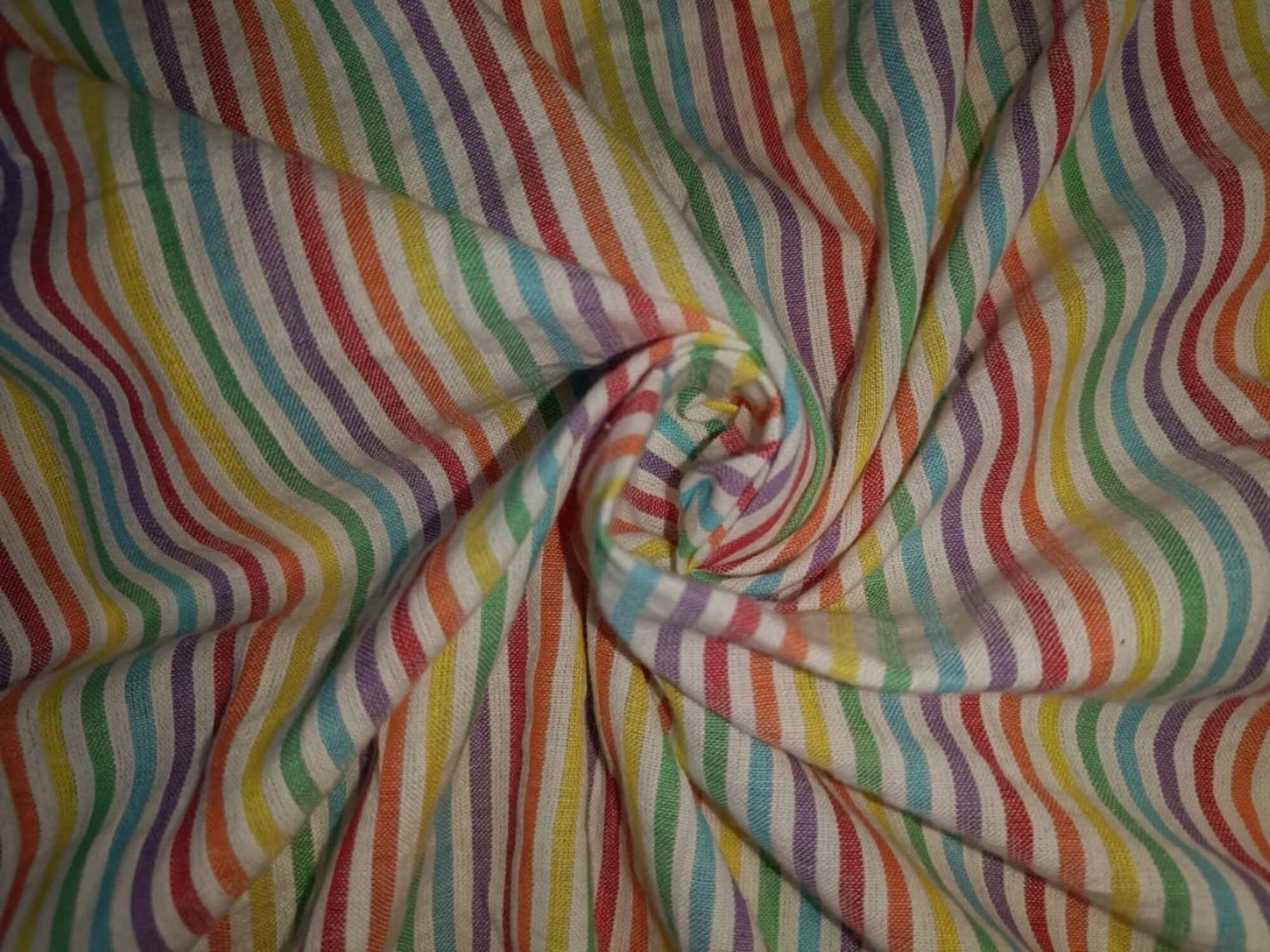 100% Cotton Fabric Multi color stripe 58" wide [15123] - Walmart.com