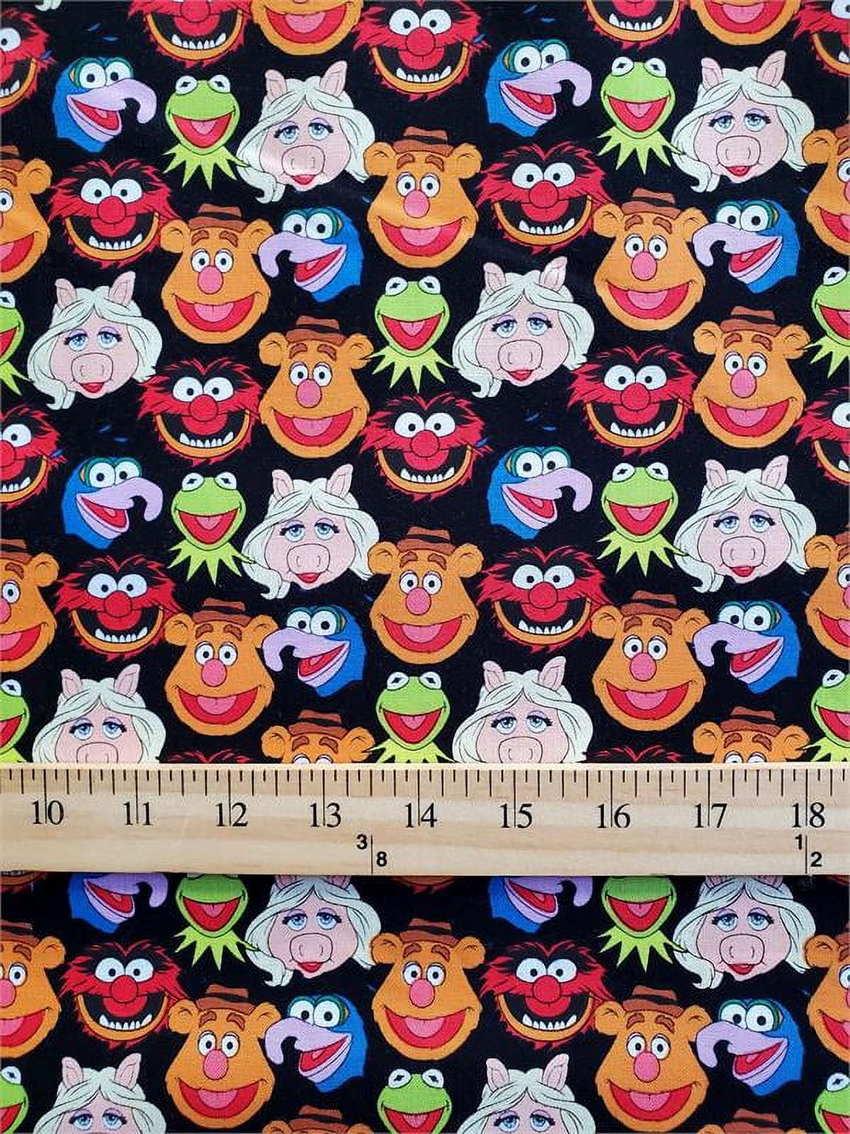 100% Cotton Fabric "Muppet Monsters, Black Background" Print / 45" Wide ...