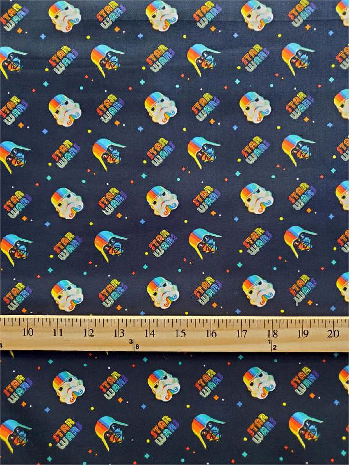 100% Cotton Fabric "Star Wars, Darth Vader & Star Wars-NEON mixed ...