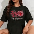 100% Cotton Faith Hope Cure Sunflower Leopard Blood Clot Awareness T ...