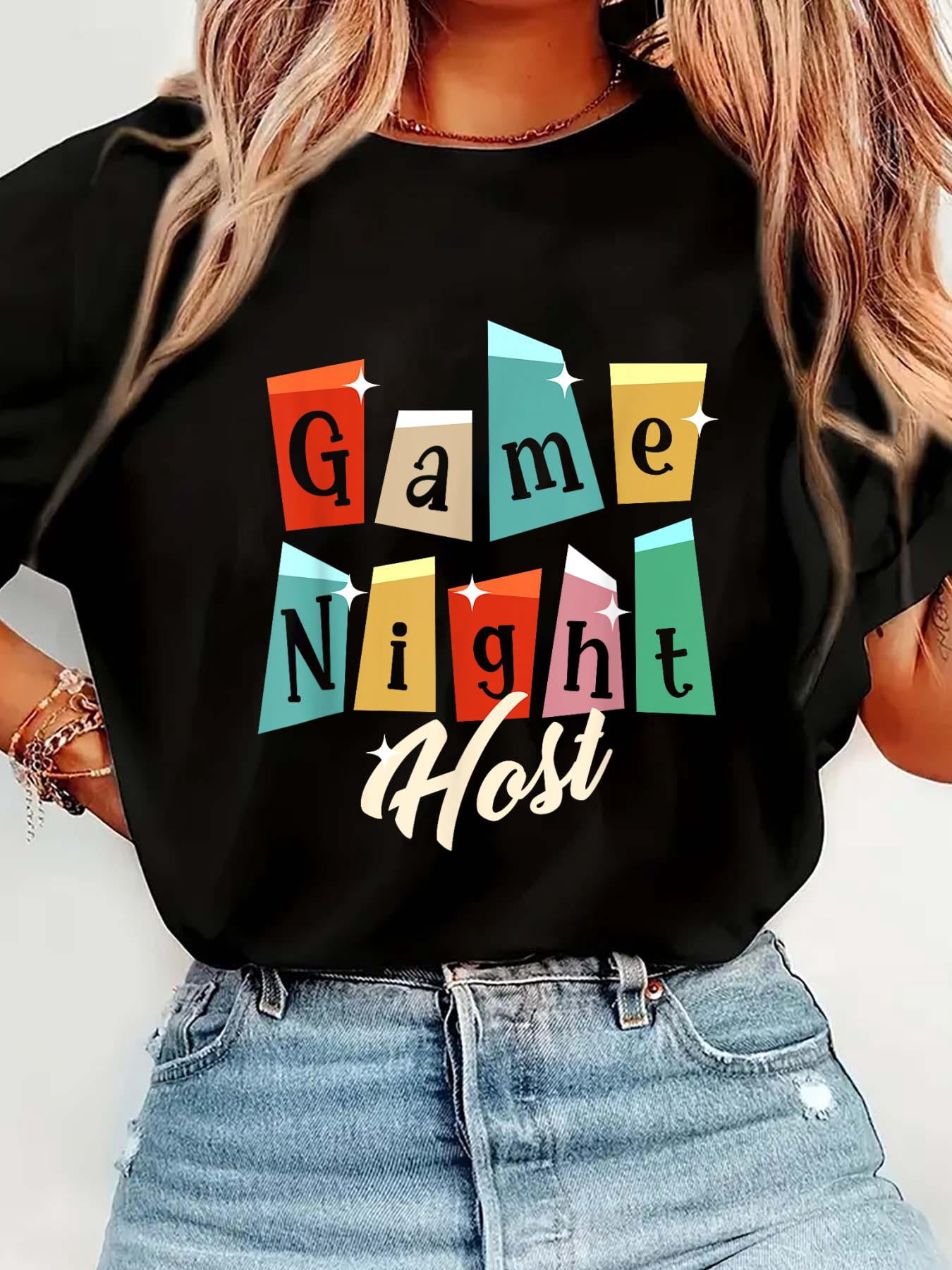 100% Cotton Family Game Night - Game Night Host T-Shirt Small - Walmart.com