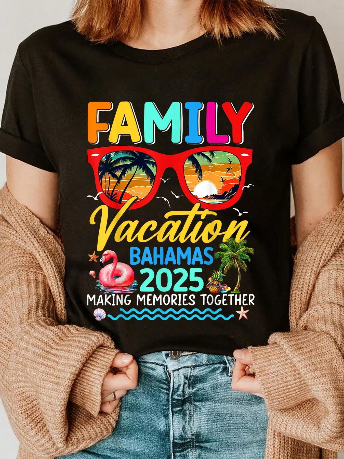 100% Cotton Family Vacation Bahamas 2025 Summer Matching Group Trip T ...