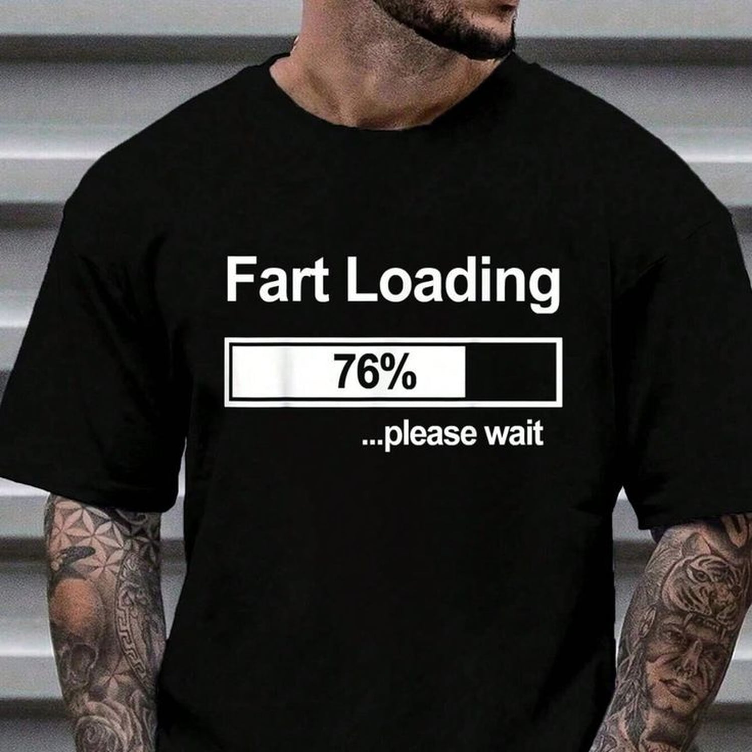 100% Cotton Fart Loading WoM1en M1en Fart Loading Please Wait T-S1Hirt ...