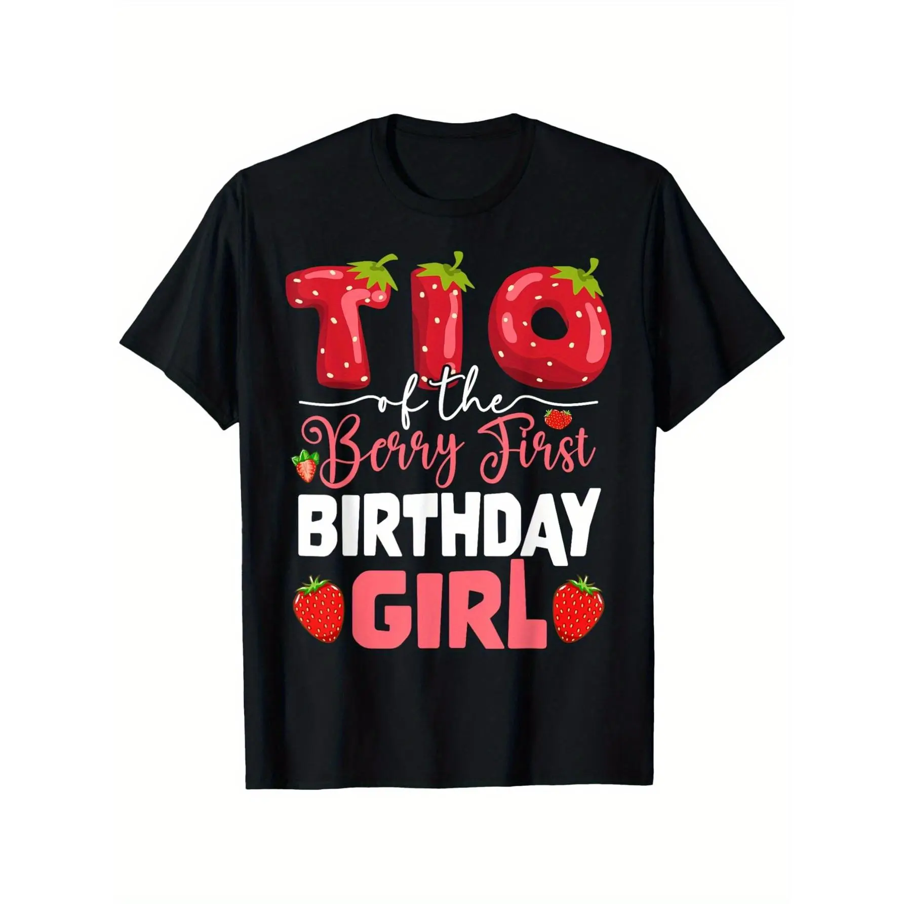 100% Cotton [Festive] Men's "Tio of the Berry First Birthday Girl ...