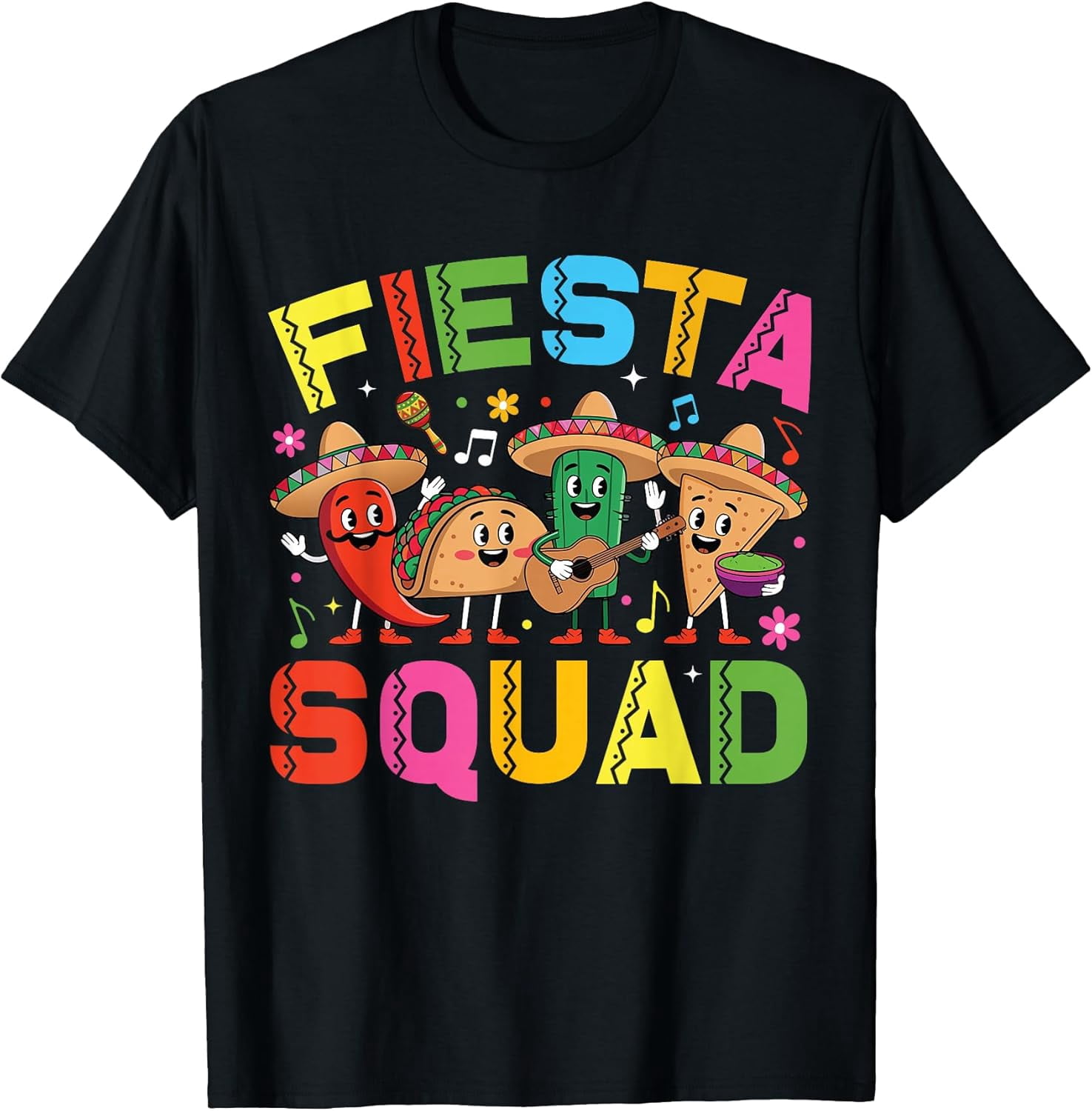 100% Cotton Fiesta Squad Cinco De Mayo for Men Women & Kids T-Shirt ...