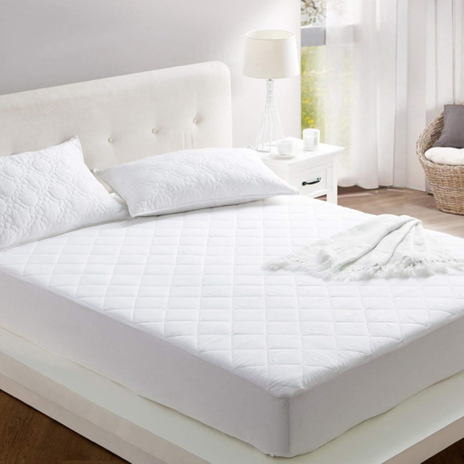 100% Cotton Fill - All Around Cotton Full XL Mattress Pad - Walmart.com