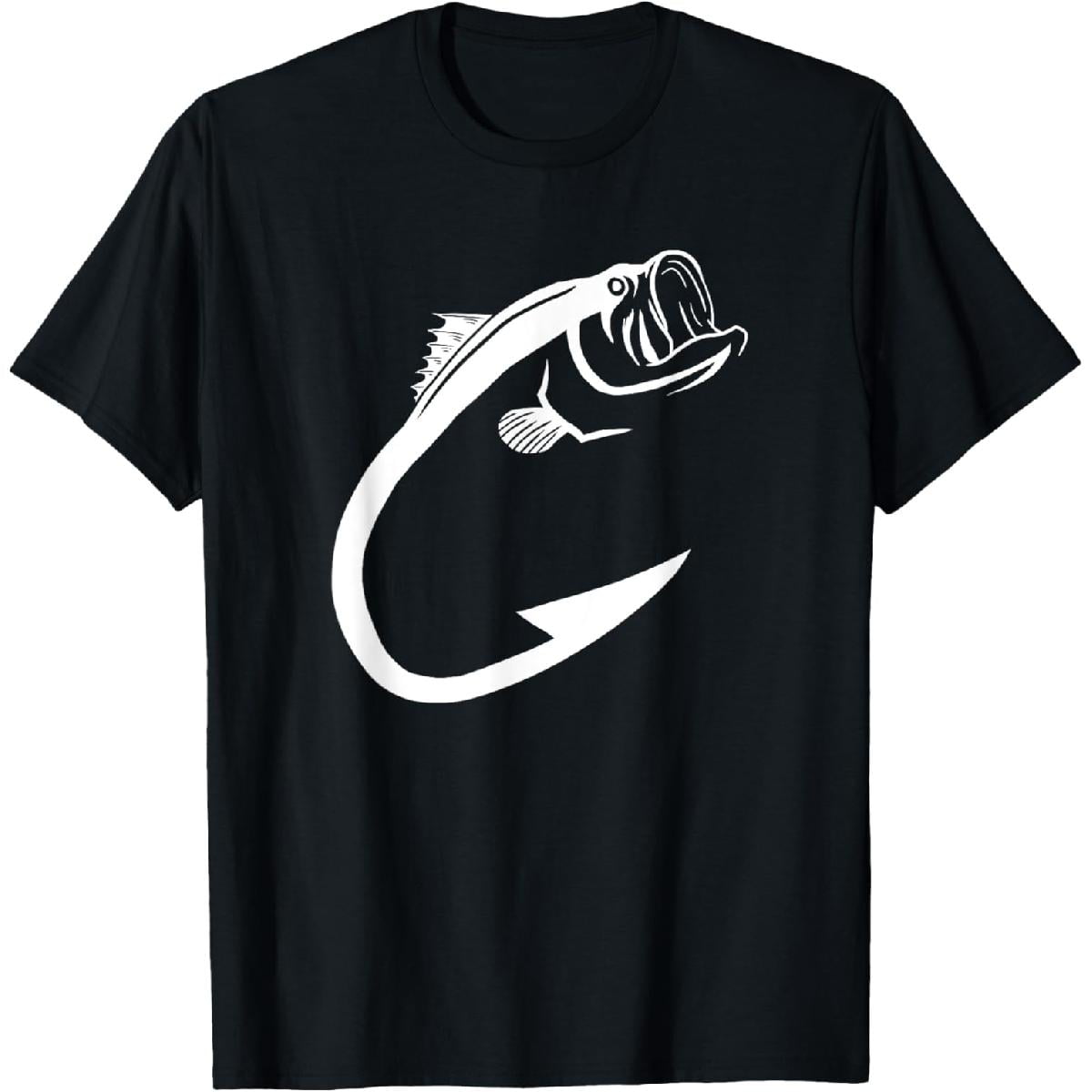 [100% Cotton] Fish Hook Minimal Art Cool Fishing Lover Art Lover Gift T ...