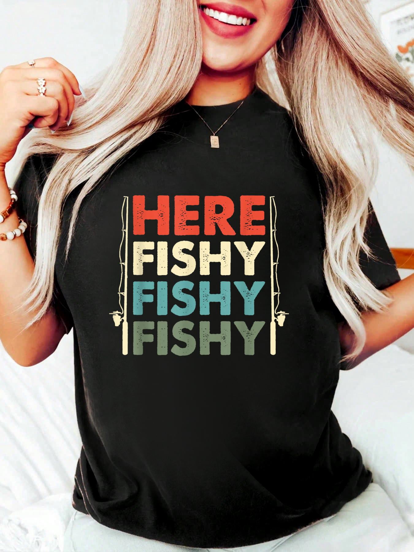 100% Cotton Fish Hunting Fishing Fishrod Fisherman T-Shirt Small ...