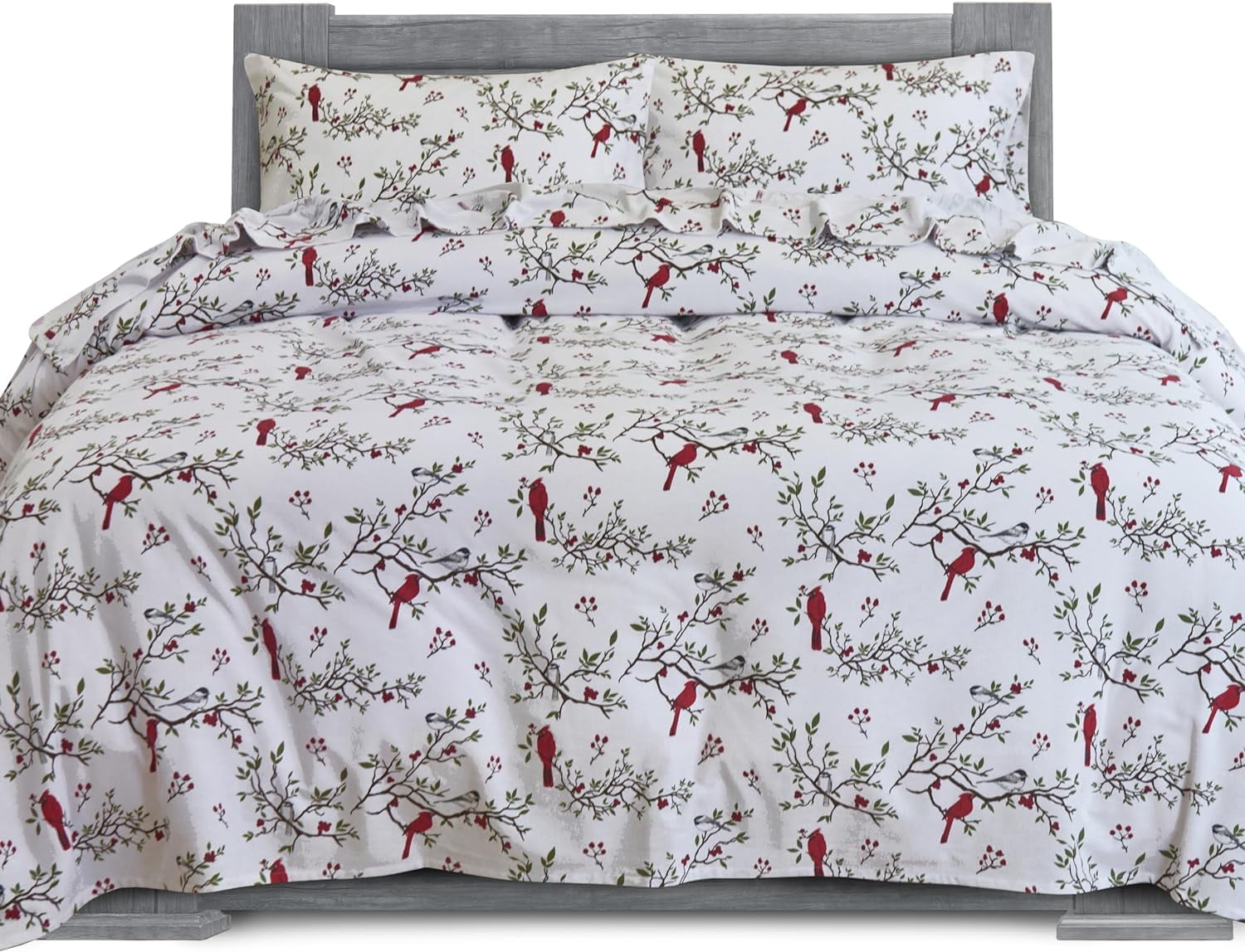 100% Cotton Flannel Sheets Set - Flannel Sheets Full, 4-Piece Flannel ...