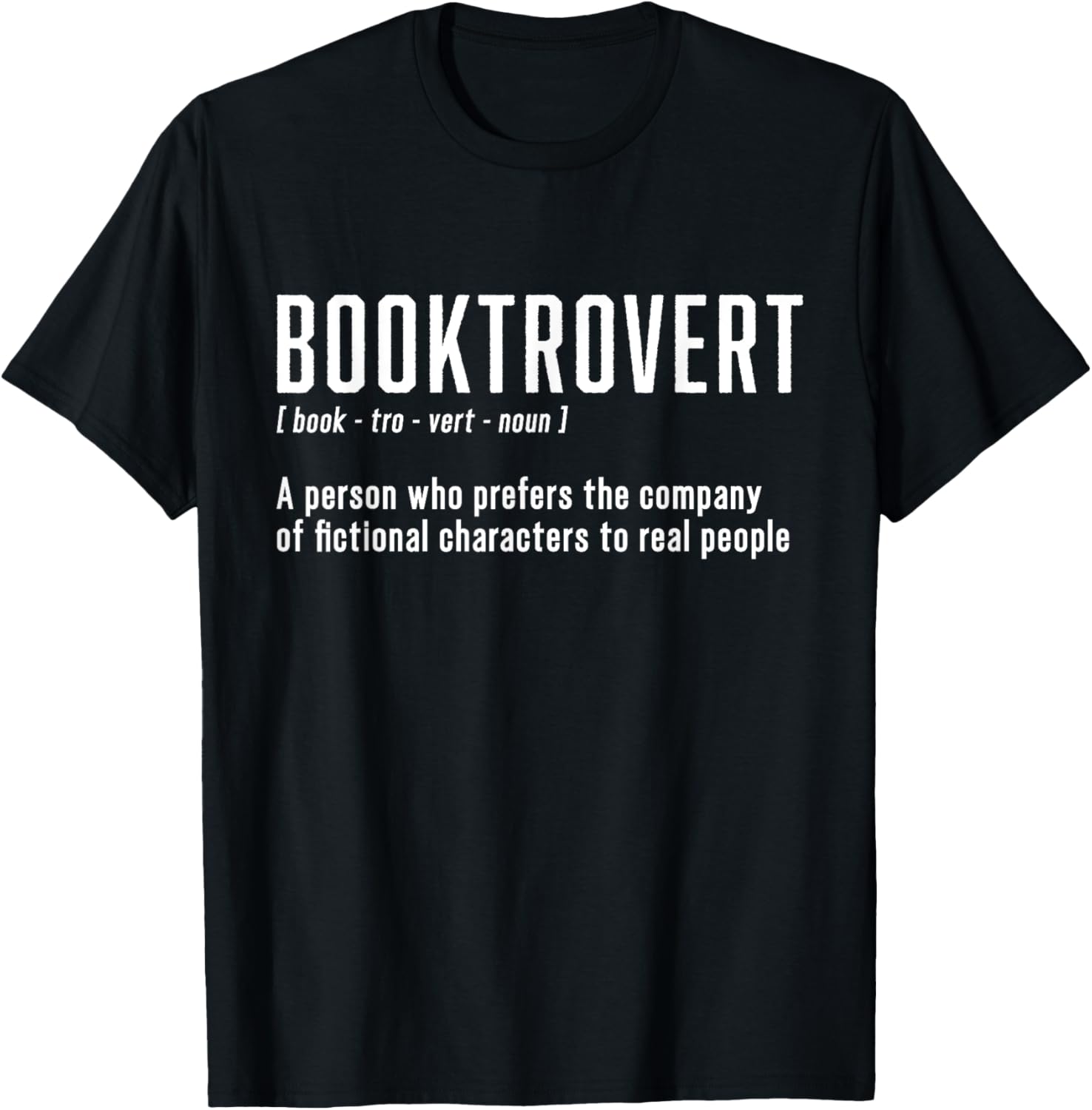 100% Cotton Funny Booktrovert Definition Book Lovers Librarian Bookish ...
