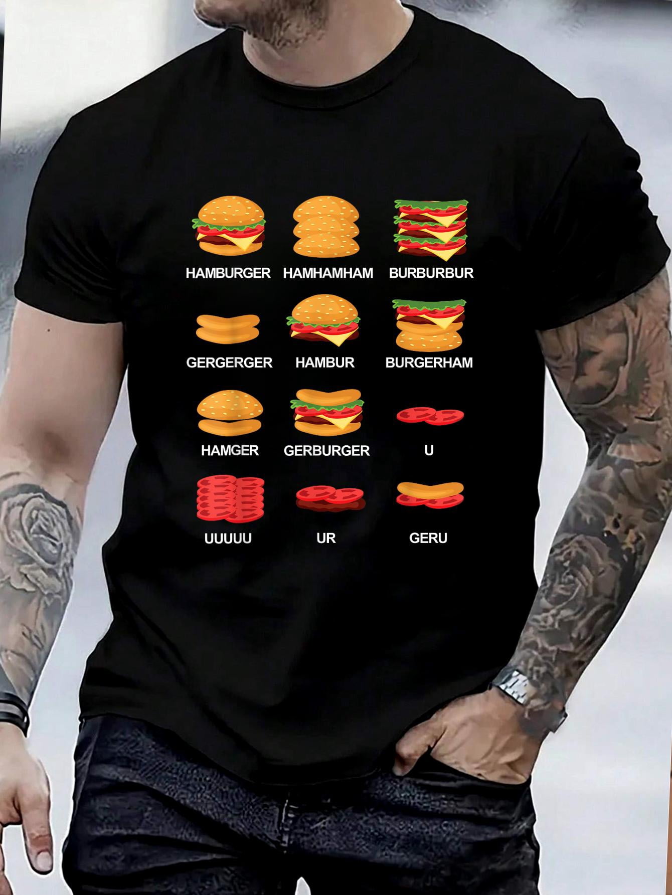 100% Cotton Funny Hamburger Cheese Cheeseburger Fun Humour Memes T ...