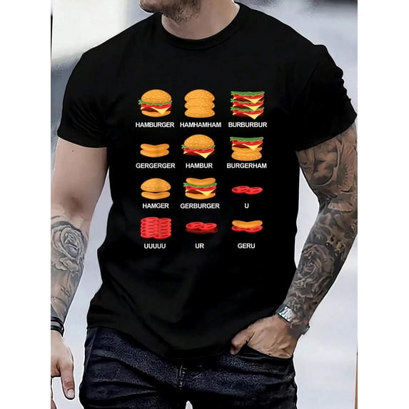 100% Cotton Funny Hamburger Cheese Cheeseburger Fun Humour Memes T ...