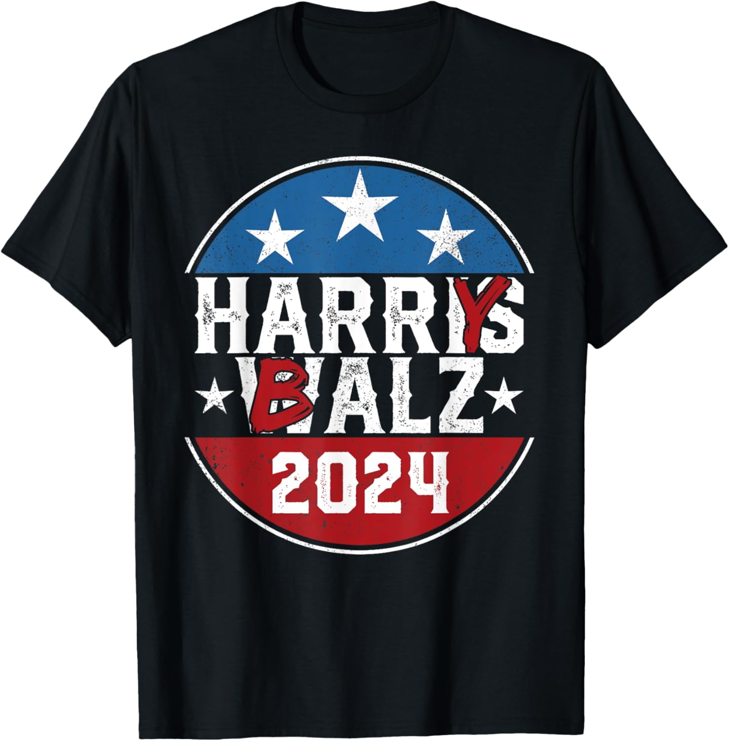 100% Cotton Funny Harris Walz 24 Harry Balz 2024 Meme Democratics Vote ...