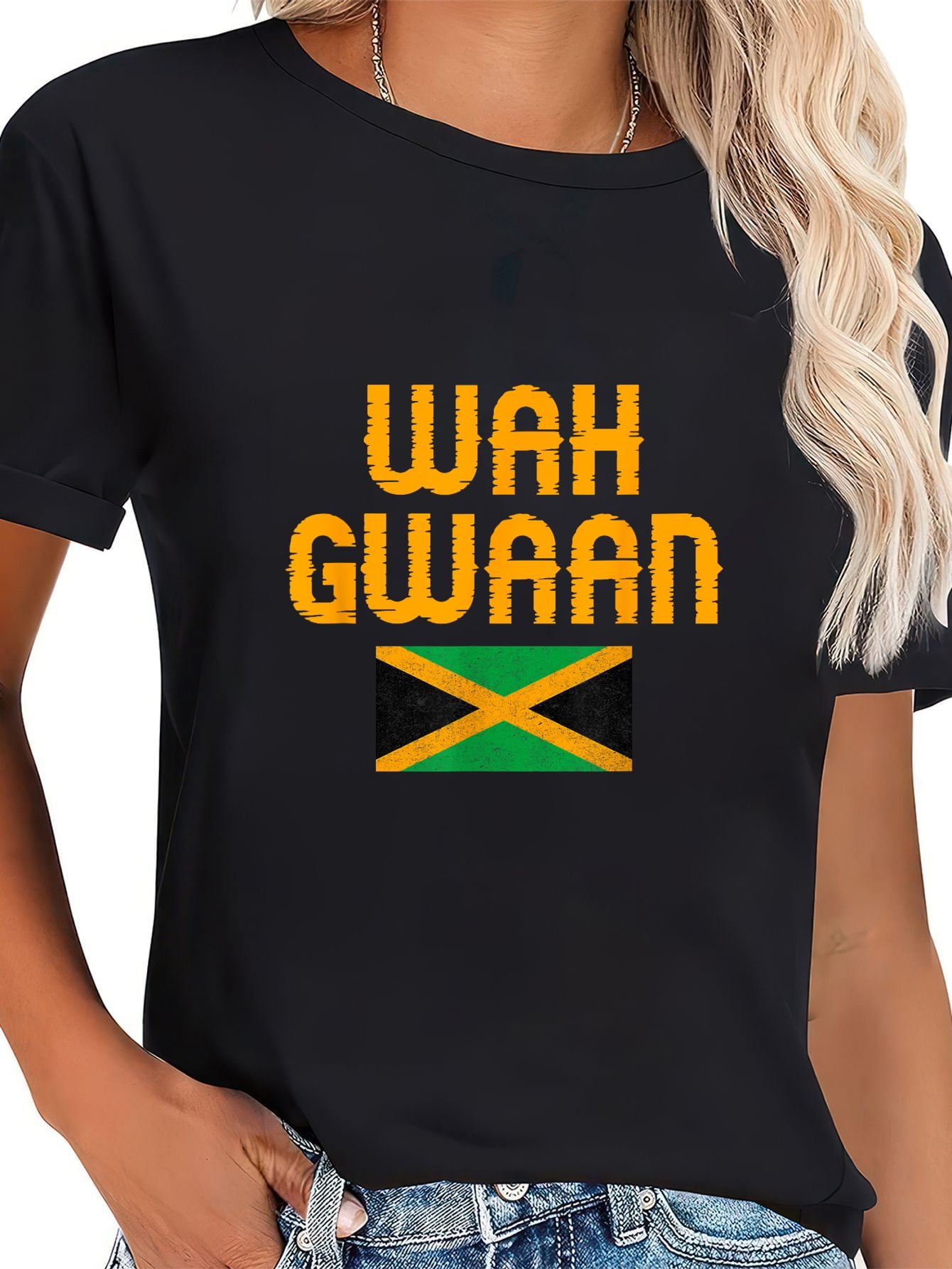 100% Cotton Funny Jamaican Apparel Wah Gwaan Jamaica T-Shirt - Walmart.com