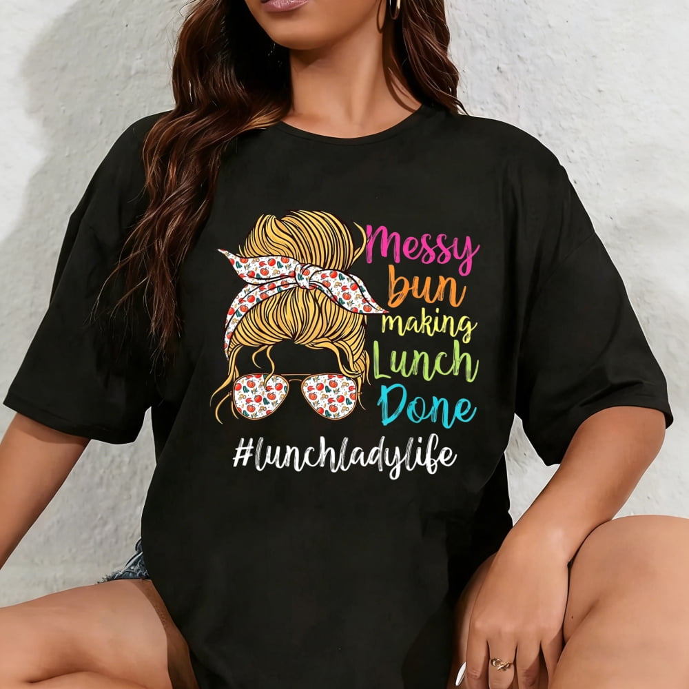 100% Cotton Funny Lunch Lady School Cafeteria Worker T-Shirt - Walmart.com