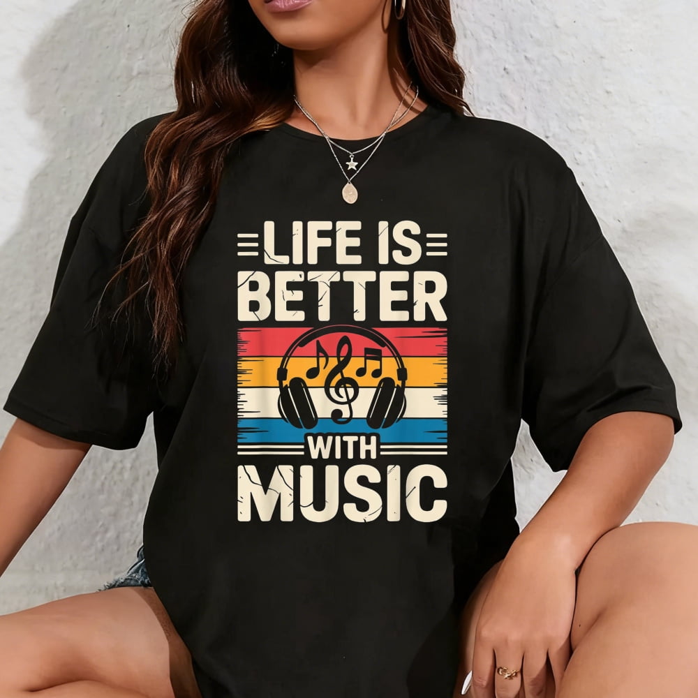 100% Cotton Funny Music Art for Men Women Musical Note Gag Music Lover ...