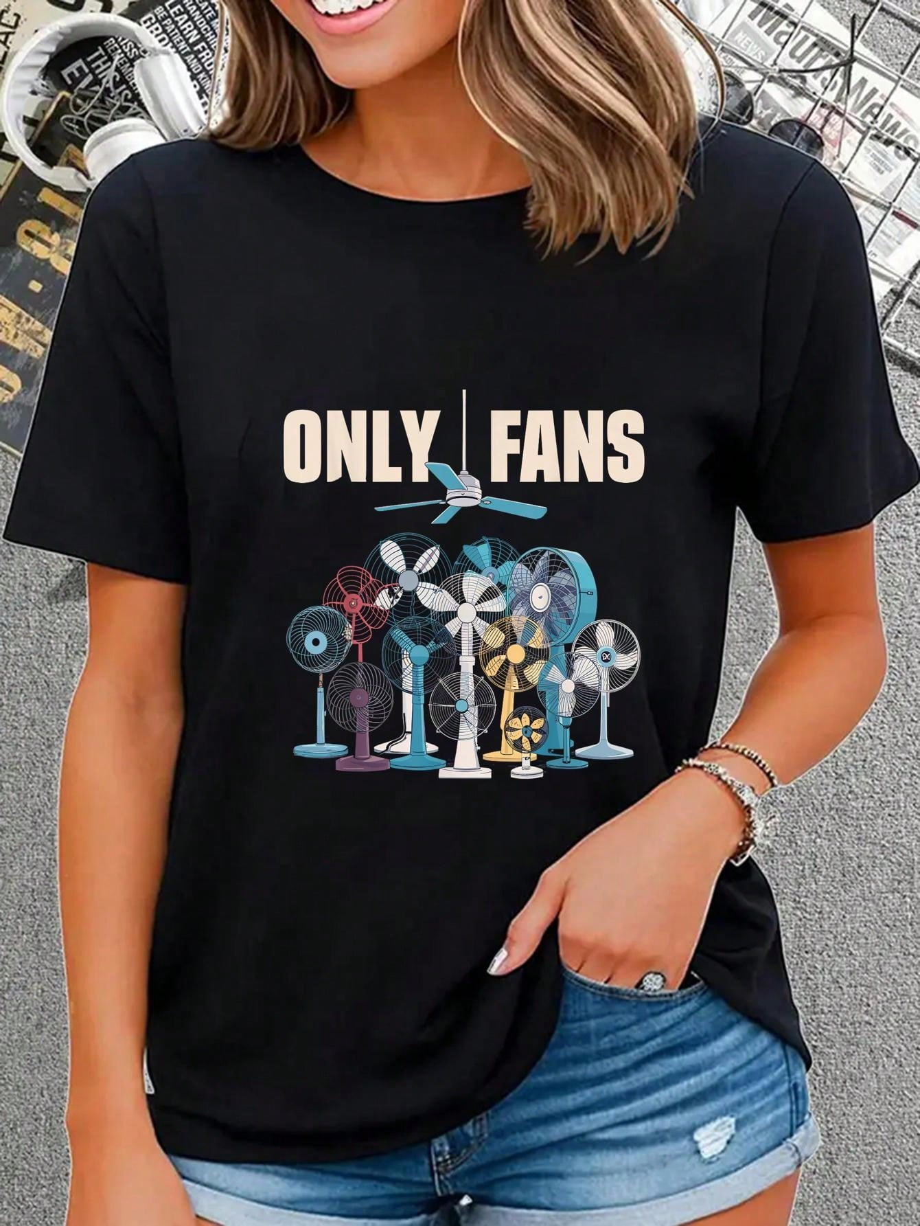 100% Cotton Funny Only Fans Joke Only Art Fans Only Fans Joke T-Shirt ...