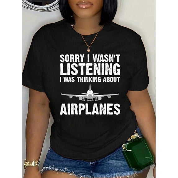 100% Cotton Funny Pilot Design for Men Women Aviation Airplane Pilot T ...