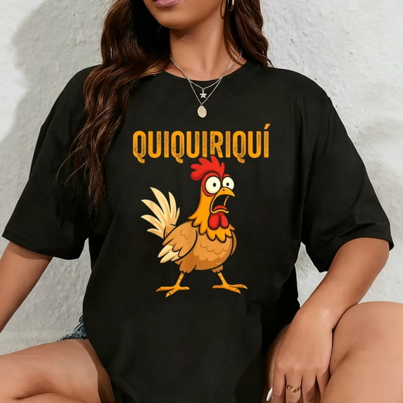 100% Cotton Funny Rooster Chicken for Puerto Rico Mexico Dominican Cuba ...