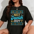 100% Cotton Funny Ugly Hanukkah Sweater Nice Jewish Boy Matching T ...