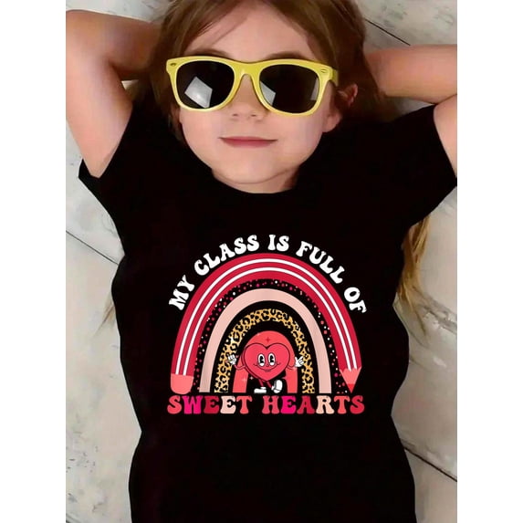 100% Cotton Funny Valentine Teacher My Class Is Full of Sweethearts Kid ...