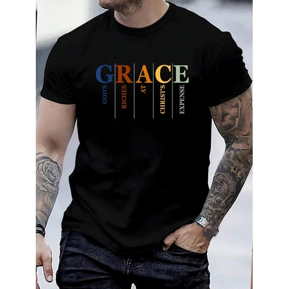 100% Cotton GRACE God's Riches at Christ's Expense - Retro Vintage T ...