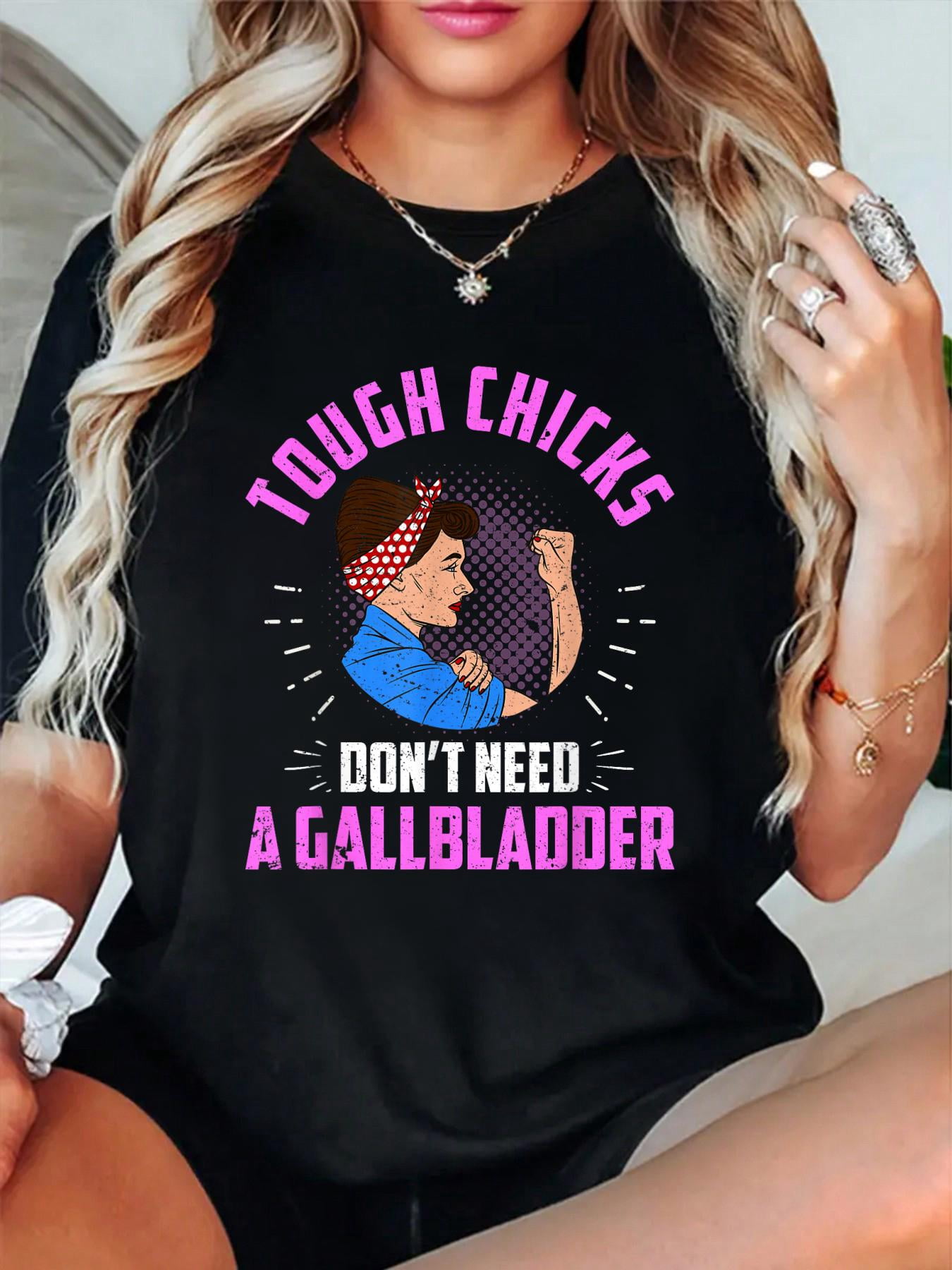 100% Cotton Gallbladder Removal Surgery T-Shirt Women's Graphic Tee ...