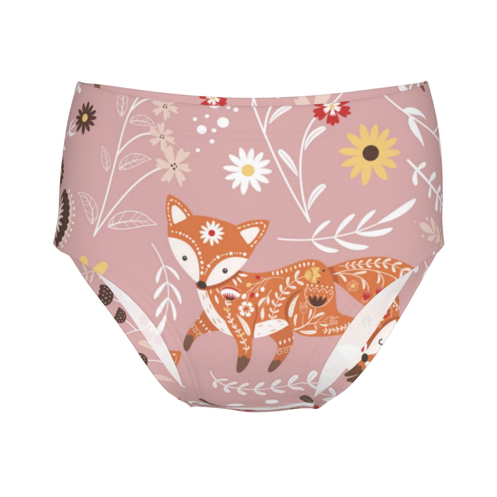 100% Cotton Girls Underwear, Beautiful Fox Soft Toddler Teen Undies, Breathable Juniors Kids ...