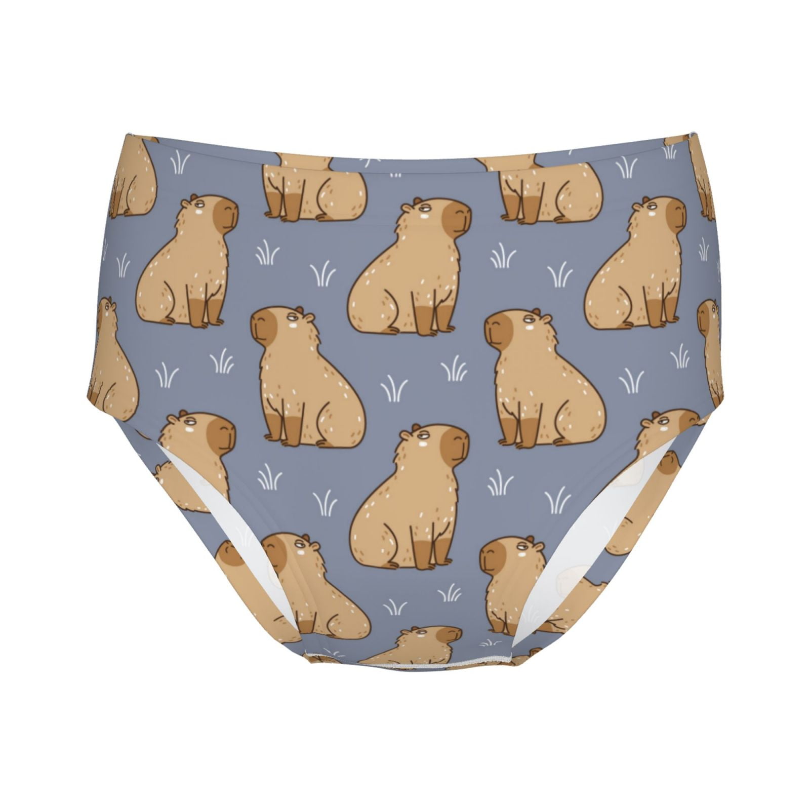 100% Cotton Girls Underwear, Capybara and Grass Soft Toddler Teen Undies, Breathable Juniors ...