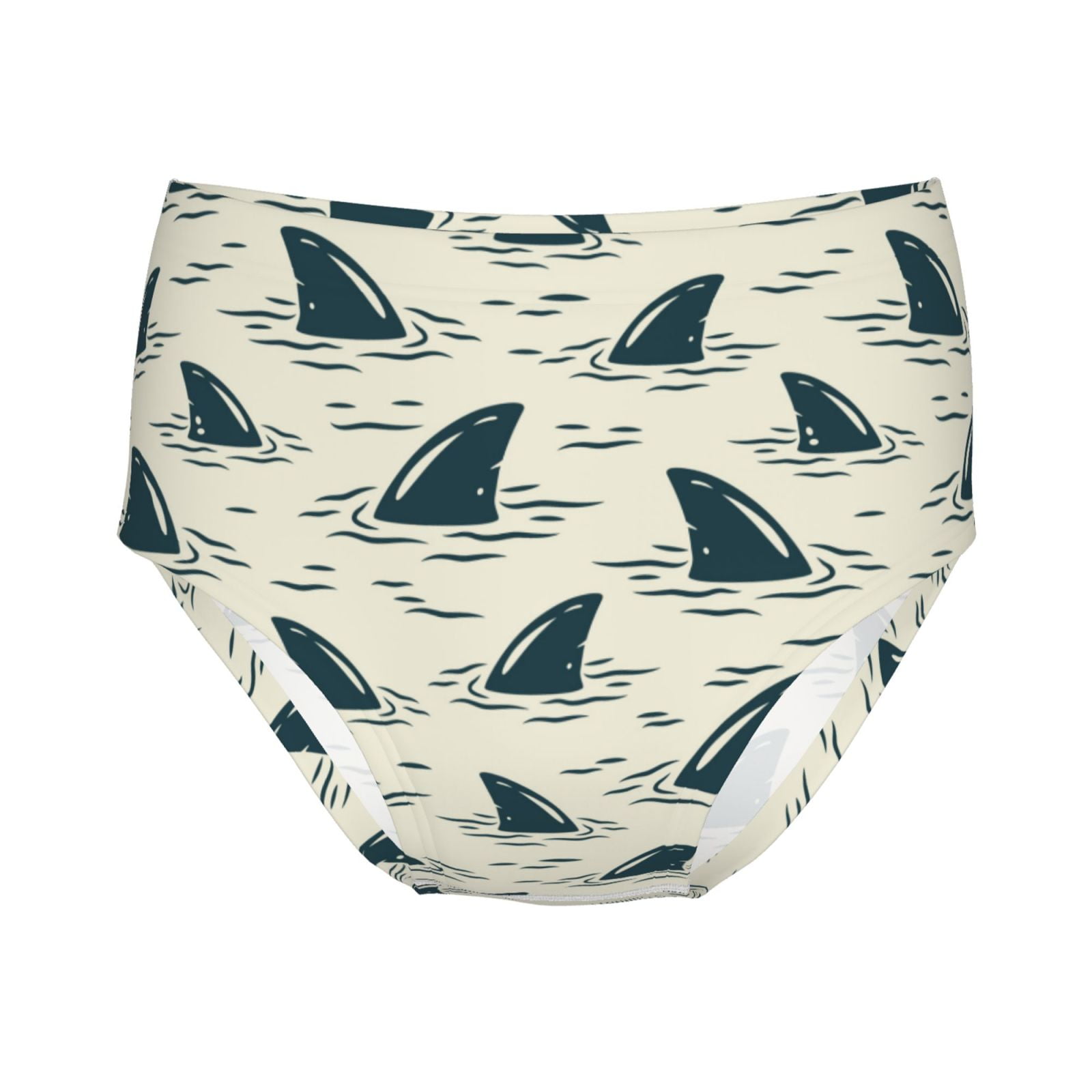 100% Cotton Girls Underwear, Cartoon Wavy Shark Fin Soft Toddler Teen ...