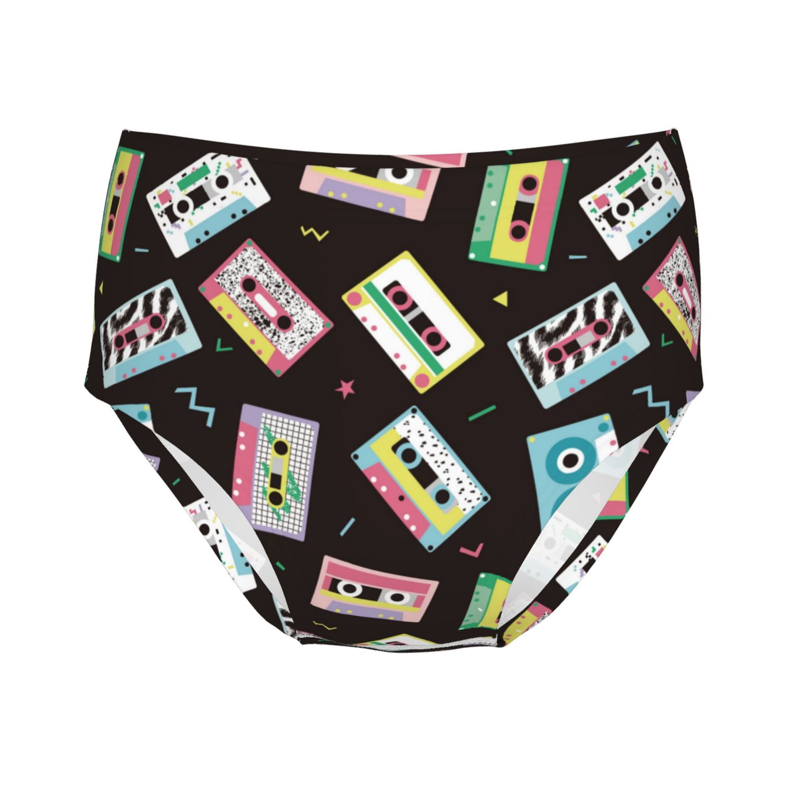 100% Cotton Girls Underwear, Colorful retro tape Soft Toddler Teen ...