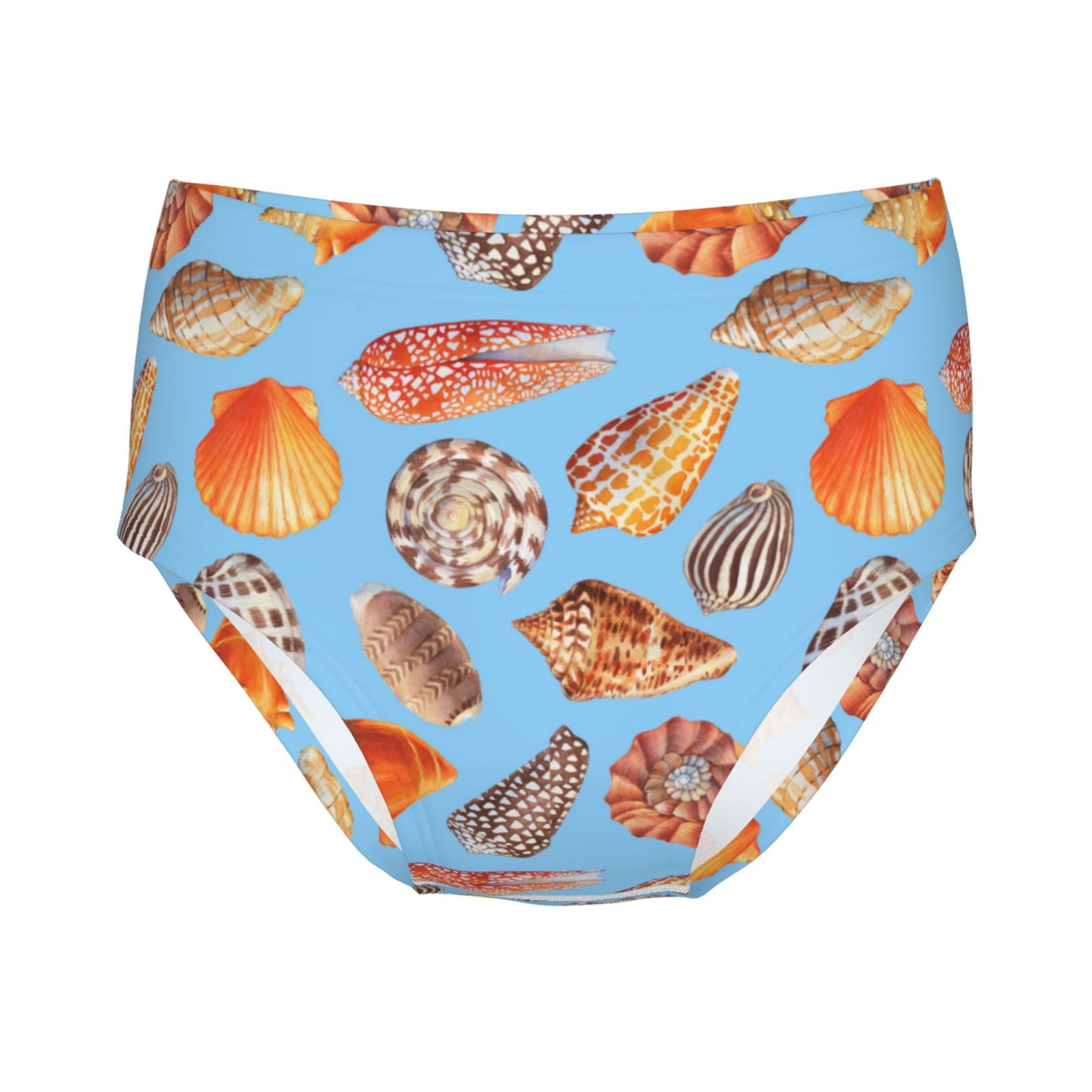 100% Cotton Girls Underwear, Conch Shell Print Soft Toddler Teen Undies ...
