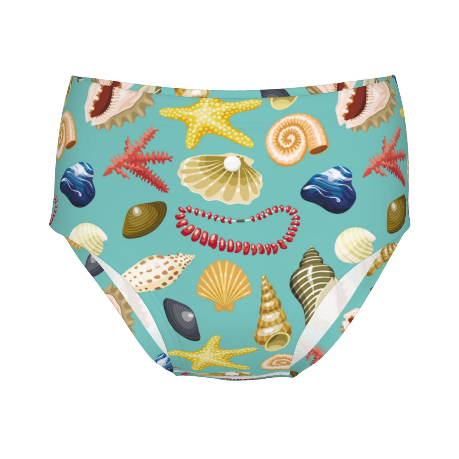 100% Cotton Girls Underwear, Conch Shells Print No.9020 Soft Toddler ...