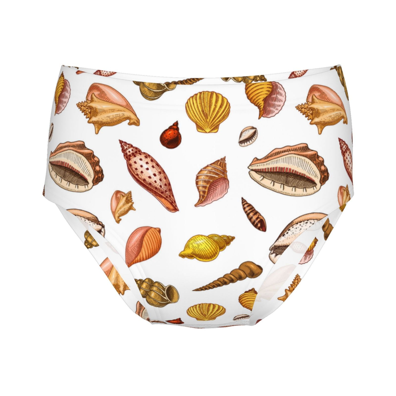 100% Cotton Girls Underwear, Conch Shells Print No.9022 Soft Toddler ...