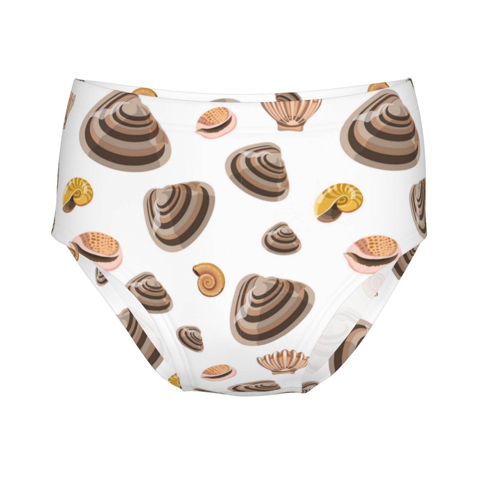 100% Cotton Girls Underwear, Conch Shells Print No.9044 Soft Toddler ...