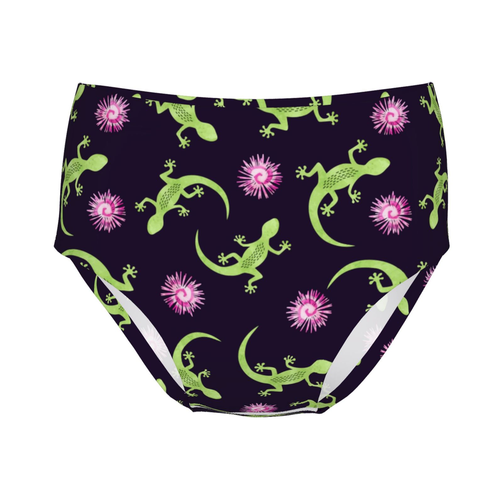 100% Cotton Girls Underwear, Cute Lizard Gecko Floral Pink Soft Toddler ...